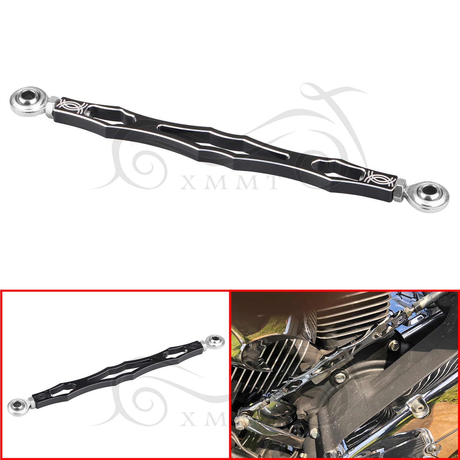 Diamond Shift Linkage Shifter Link Rod For Harley Softail FLSTN FXSTC ...
