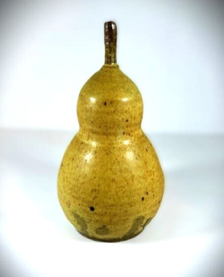 Art Pottery Pear/Gourd Shaped Yellow Tan Decor Sculpture 7" Tall | eBay