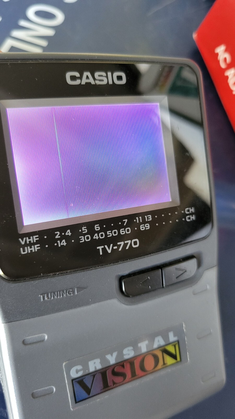 Vintage Casio Portable Color TV Handheld TV TV-770 Rare Bonus Box w ...