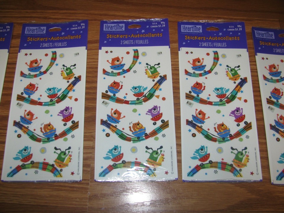 6 Hallmark Heartline Stickers Animals Sheets NIP Lot Free Ship | eBay