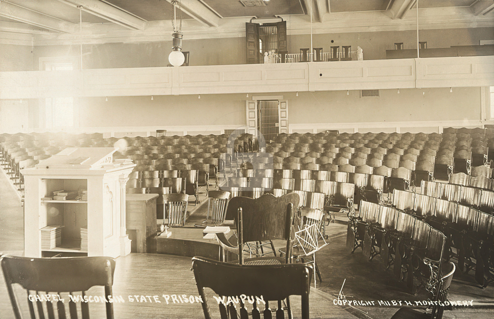 Chapel, Wisconsin State Prison, Waupun 1911 RPPC Photo Postcard Copy | eBay