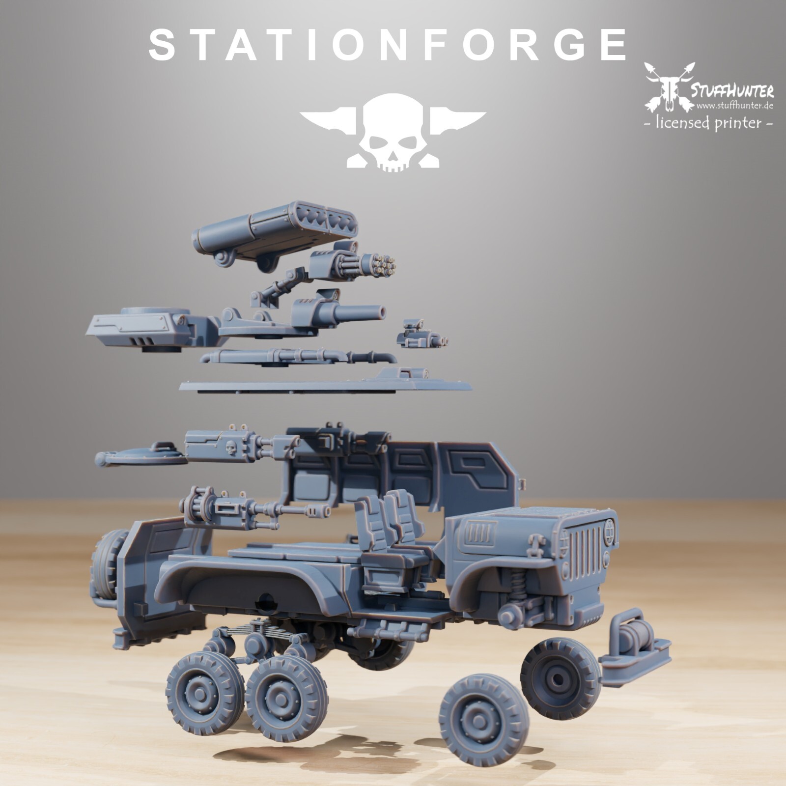 Grim Guard Armored Vehicle - Station Forge - Grimdark Tabletop Trupp ...