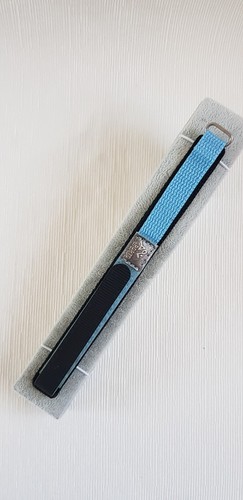 Nylon Hook and Loop Watch Strap Band Colour Sky Blue - 14mm XL | eBay