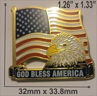 U.S. Flag with Eagle Pin American Flag Pin Enamel Clutch Lapel Pin ...