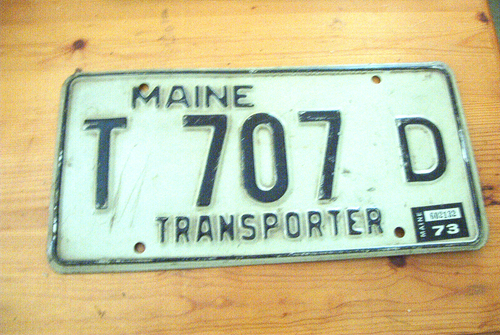 MAINE LICENSE PLATE TRANSPORTER 1974 T 707 D RARE | eBay