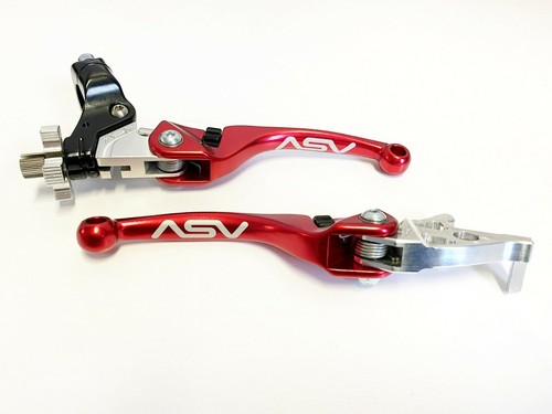 ASV F4 Front Brake Clutch Perch Levers Red Pair Pack Honda TRX 700XX ...