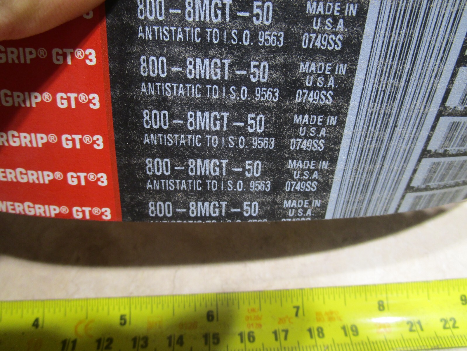 GATES 800-8MGT-50 POWERGRIP TIMING BELT GT3, T0419 | eBay