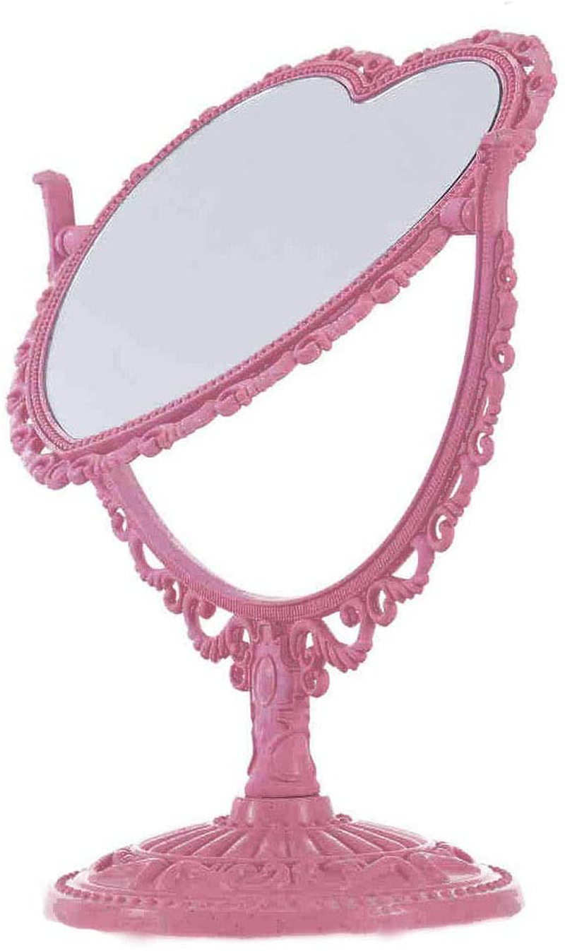 XPXKJ 7-Inch Heart Shaped Mirror Tabletop Vanity Makeup Mirror with 3X ...