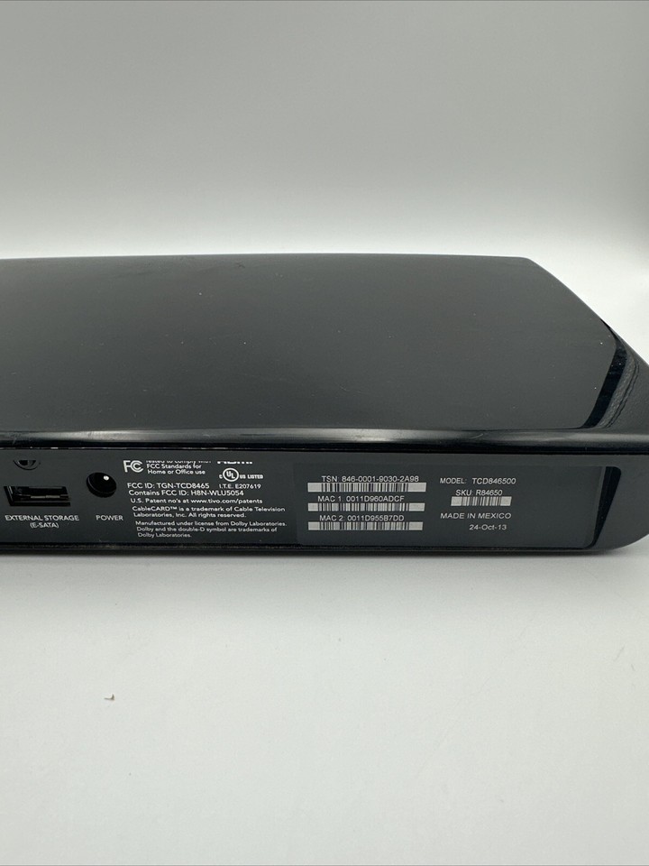 TiVo Roamio Series5 - TCD846500 HD (500GB) DVR No Remote, Cable Card Or ...