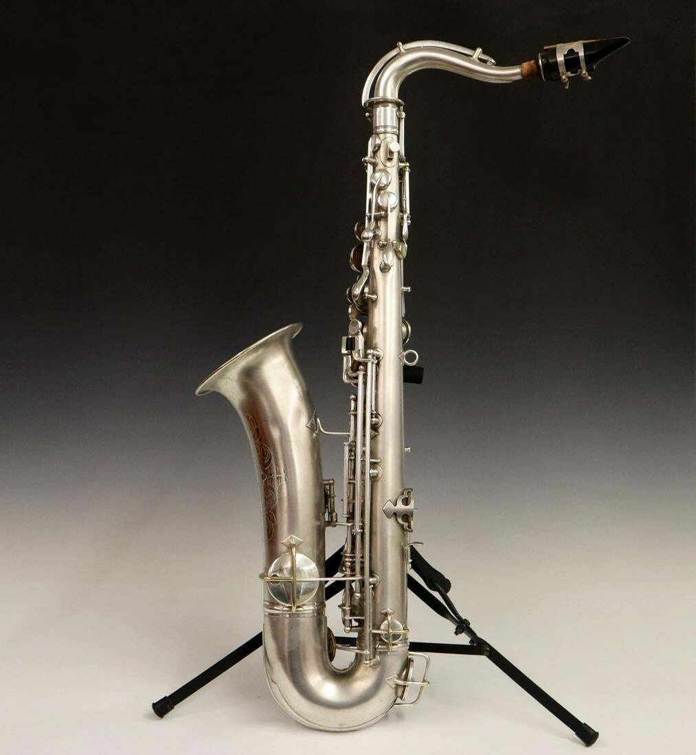 Antique Saxophone, C-Melody saxophone, by Conn, Silver Plate Finish ...