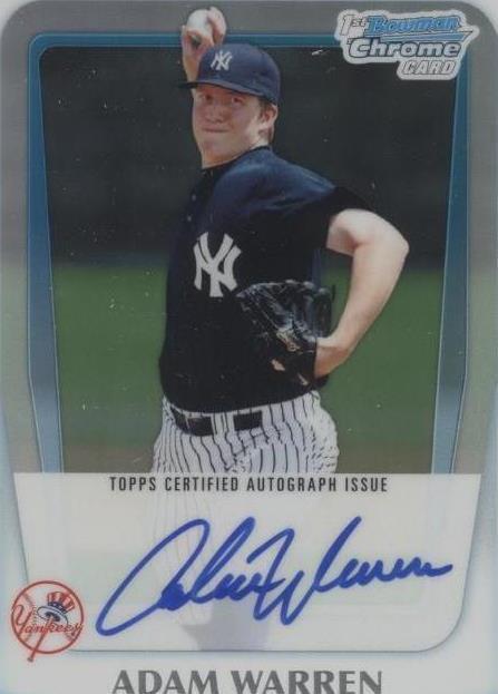 2011 Bowman - Chrome Prospects Autograph Adam Warren #BCP111 Refractor ...