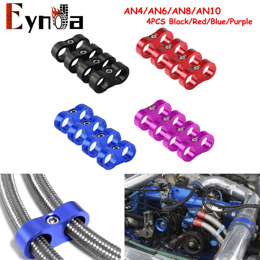 Heat Shrink Hose Clamp 4PCS 4AN 6AN 8AN 10AN Hose Separator Clamp ...