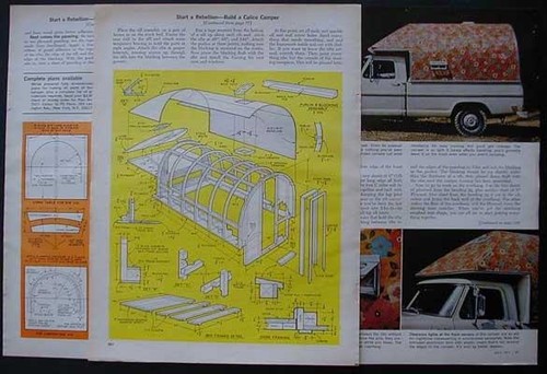 Cabover Camper Round Top 1971 HowTo Build Design PLANS Custom build to ...