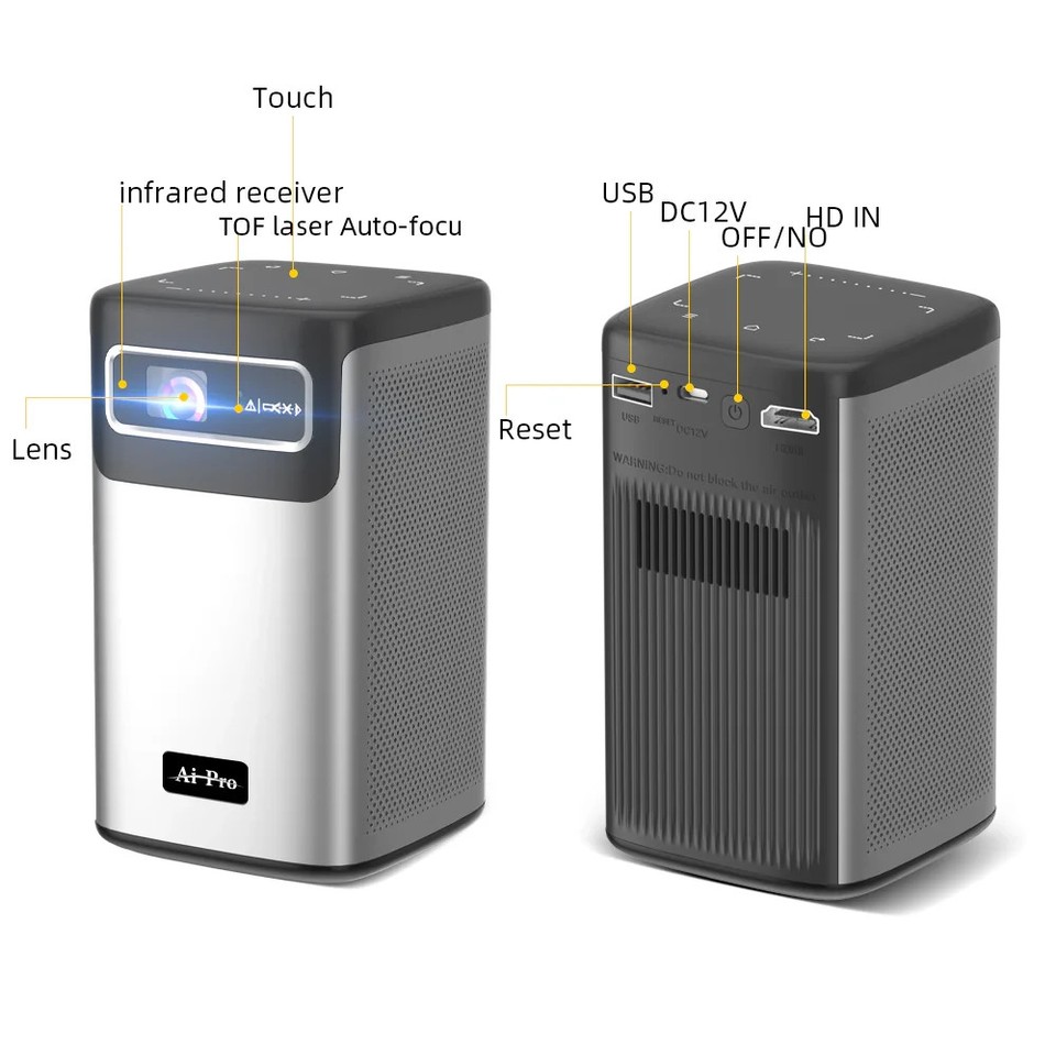 Ai Pro Portable 4K 3D HD Video Projector NIB | eBay