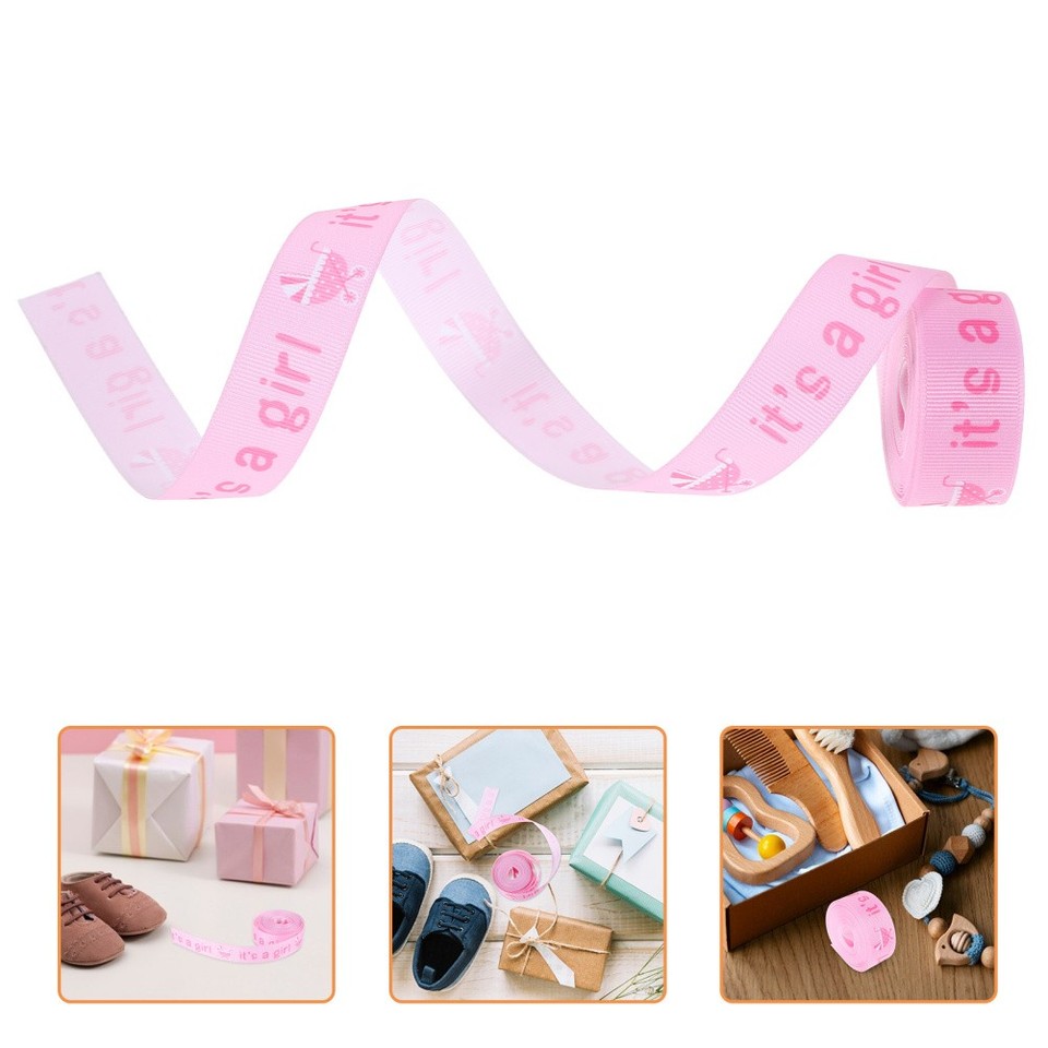 1 Roll Ribbon For Baby Girl Shower Party Diy Craft Ribbon For Creative ...