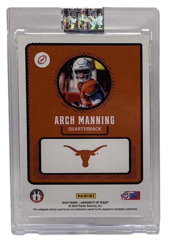 2024 Panini NIL #53 ARCH MANNING Texas Longhorns Football Pre-ROOKIE ...