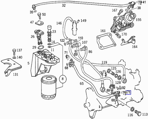 Mercedes Diesel Fuel Hose Pipe Line Retaining Clip A6010780085 ...