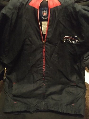Reebok NFL Buffalo Bills On Field Polyester Zip Hooded Jacket Y Large ...