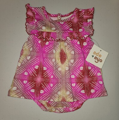 NEW INFANT BABY GIRLS ADE + AYO DRESS ROMPER SIZE 3-6 MONTHS | eBay