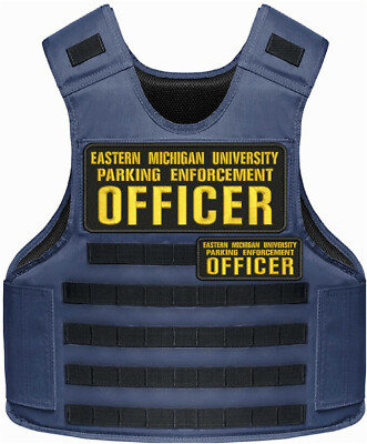 E M U PARKING ENFORCEMENT OFFICER EMB PATCH 4X10&2X5 HOOK ON BACK GOLD ...