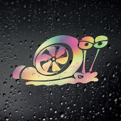 Turbo Snail Funny Car Sticker Gold Oil Slick, JDM Drift Euro Dub Diesel ...