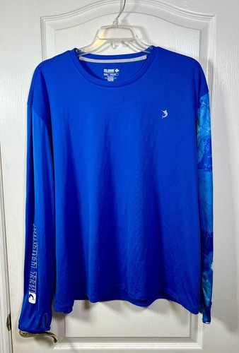 Reel Legends Shirt Mens XXL Blue Long Sleeve Freeline Fishing ...