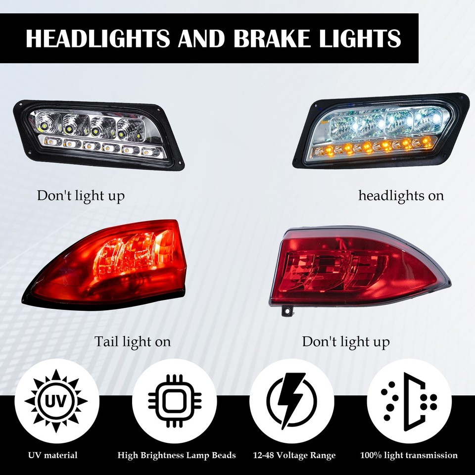 VPAHub Club Car Tempo LED Street Legal Light Kit 48V | eBay