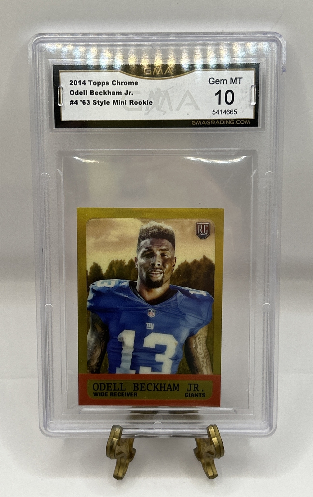 2014 Topps Chrome Odell Beckham Jr 1963 Minis Rookie RC #4 GMA 10 | eBay