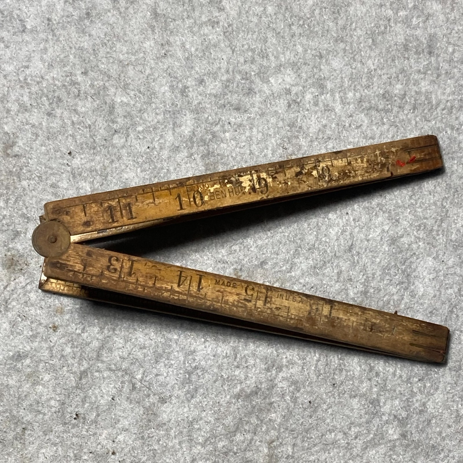 Vintage Rare Ben Hur 24 inch 2' Foot Folding Boxwood Ruler | eBay