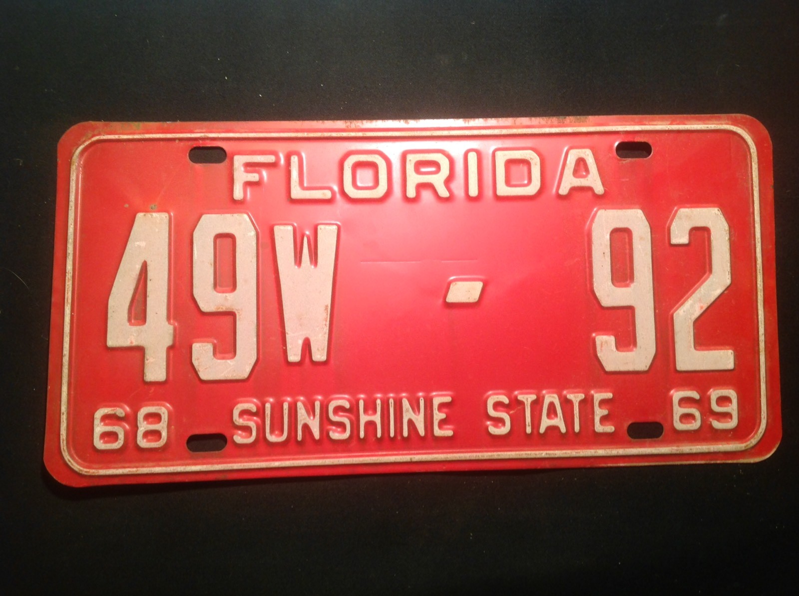 Vintage Florida License Plate 1968 1969 Hendry County 49W-92 | eBay