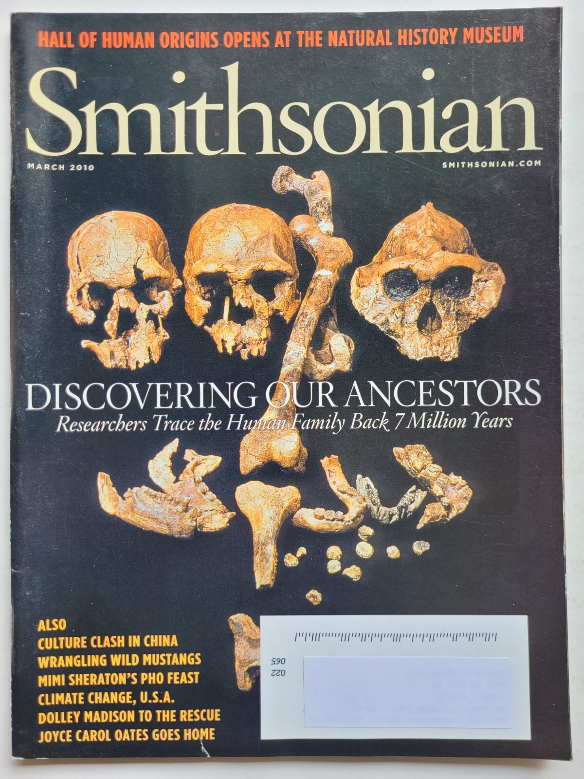 TRACING HUMANS BACK 7 MILLION YEARS March 2010 SMITHSONIAN Magazine | eBay