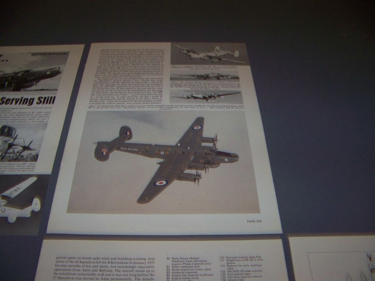 VINTAGE..AVRO SHACKLETON....CUTAWAY/SPECS/HISTORY/3-VIEWS...RARE! (283F ...