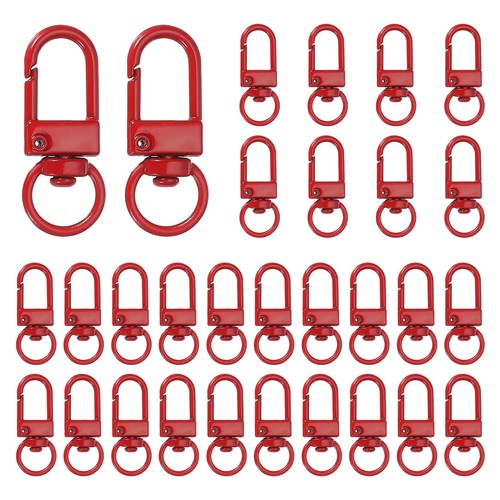 30pcs Metal Swivel Lobster Claw Clasp Keychain Buckle Clips, Red ...