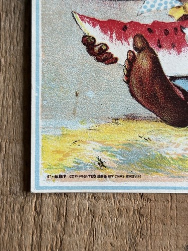 Antique Victorian 1888 New York Dental Co Watermelon Head Advertising ...