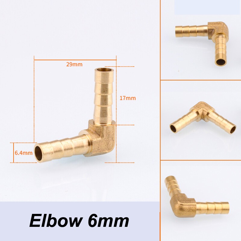 Brass Hose Joiner Barbed Elbow / T-Shape / Cross Connector Air Fuel ...