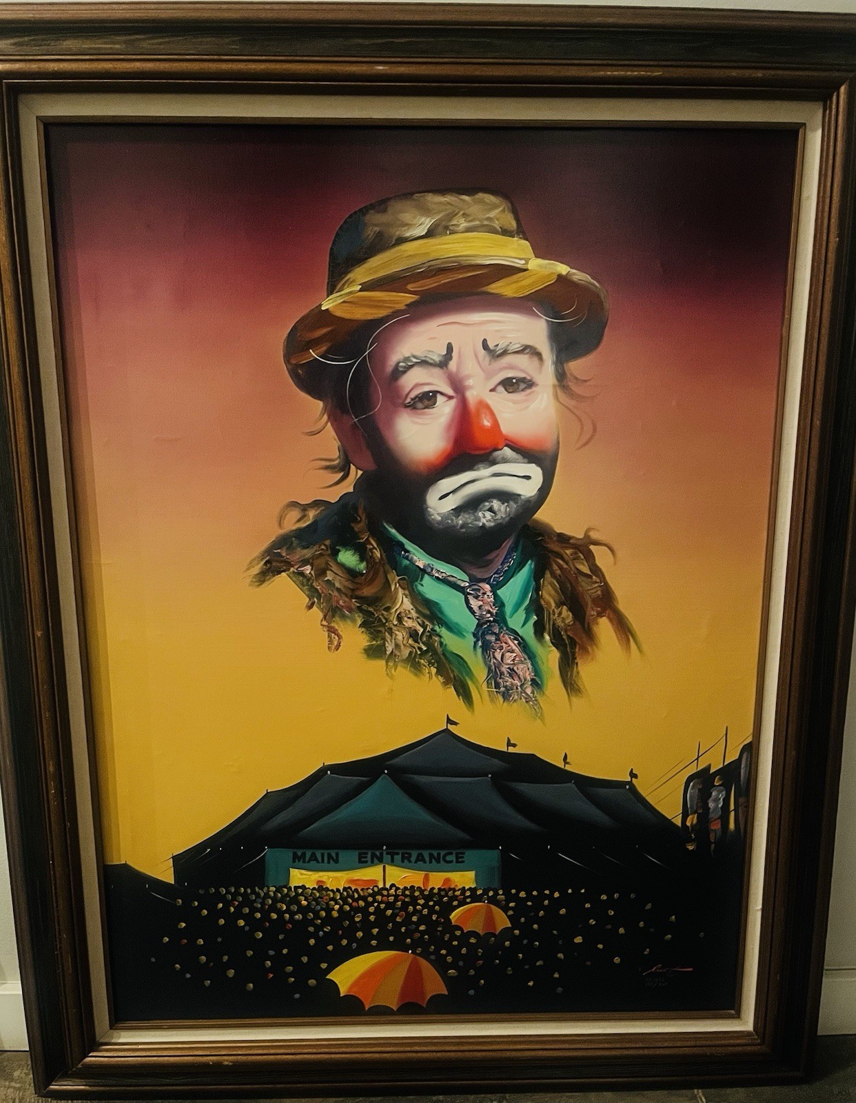 Emmett Kelly, often titled "Weary Willie," by the artist Donald "Rusty ...