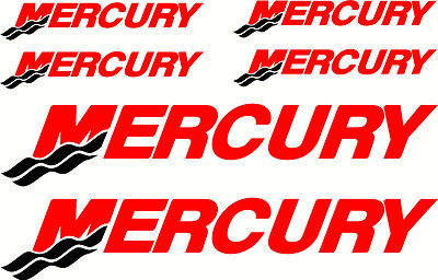 Mercury Fishing Boat Sticker Decal Marine Set of 6 | eBay