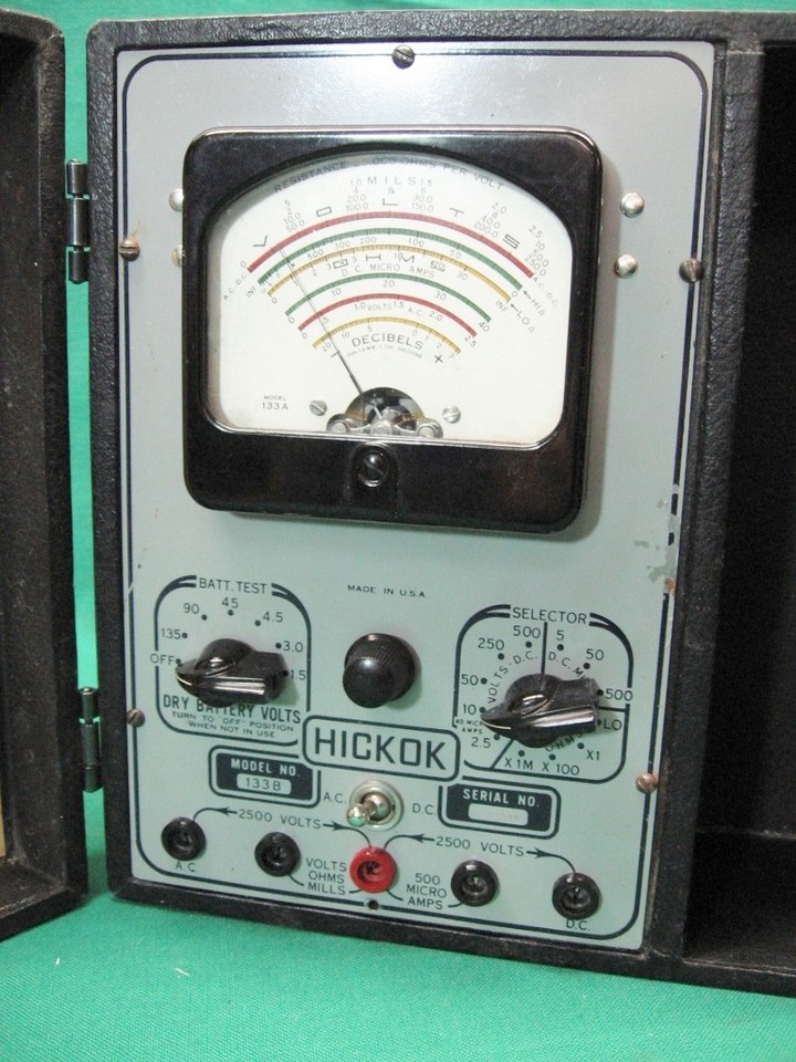 Hickok 133b Tester Meter Tubes Vintage Radio Electronics Parts Repair ...