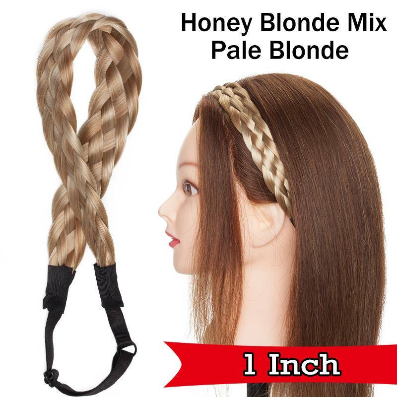 Lady Elastic Fiber Headband Hairband Plaited Braided Hair Band Hair ...