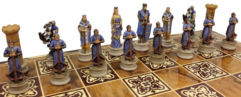 Medieval Times Crusades King Richard Lionheart Men Chess Pieces Set ...