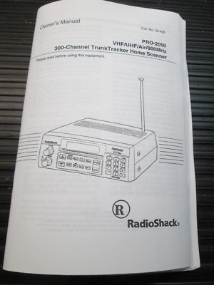 RADIO SHACK PRO-2050 TRUNK TRACKER 300 CHANNEL- VHF/UHF/AIR/800MHz ...