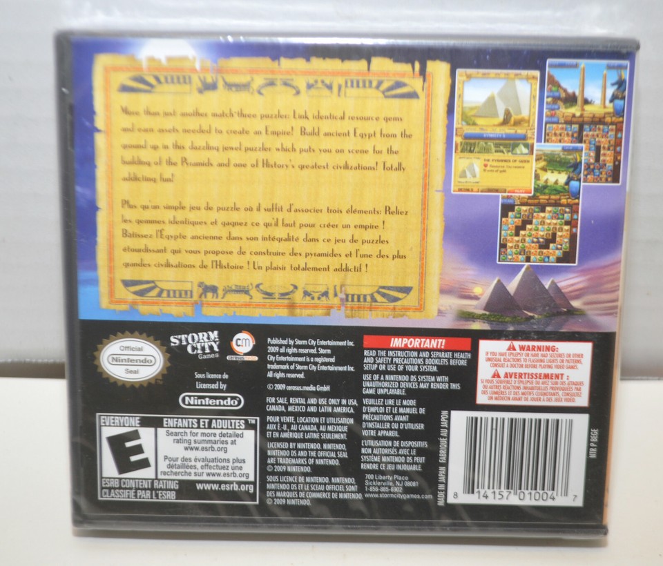 Jewel Master: Egypt (Nintendo DS, 2009) NEW SEALED 814157010047| eBay