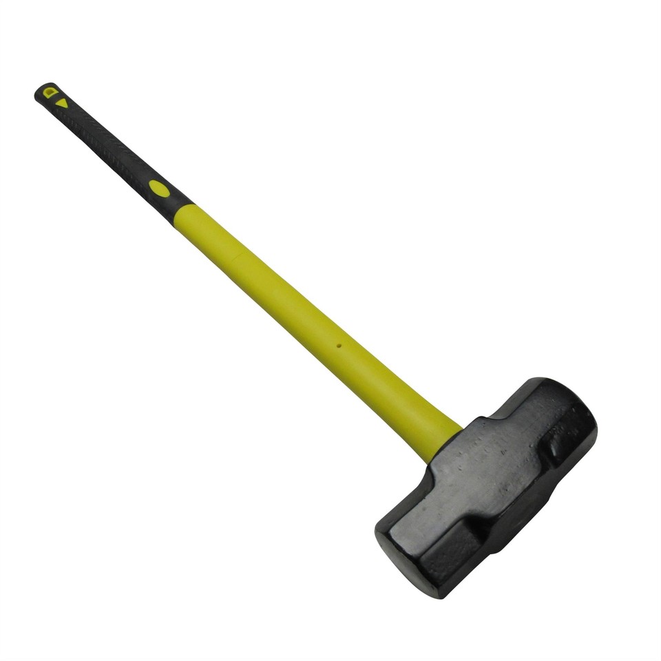 Heavy Duty Lump Sledge Hammer with Fibreglass Shaft (7lb - 14lb Sledge ...