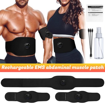 Electric Muscle Toner Machine Stimulator ABS Toning Belt Fat Burner ...