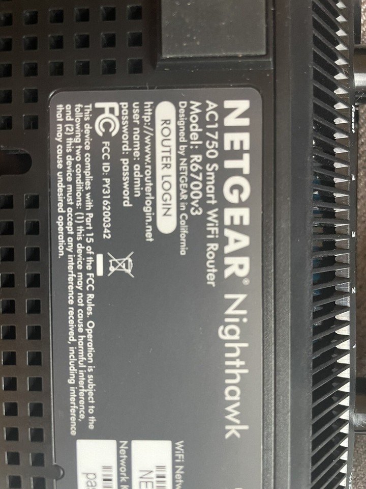 Wireless NETGEAR Nighthawk AC1750 R6700 Smart WiFi Router | eBay