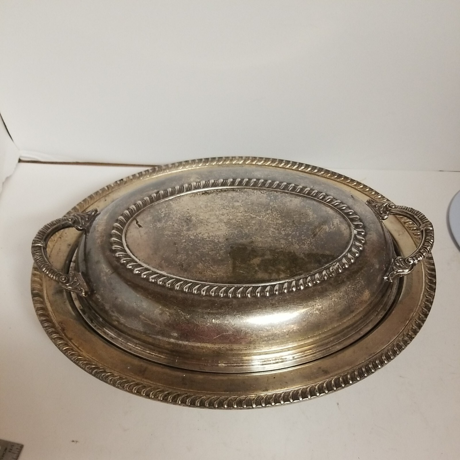 Silver Plated Vegetable Dish Oval Covered Serving Dish Decorative ...