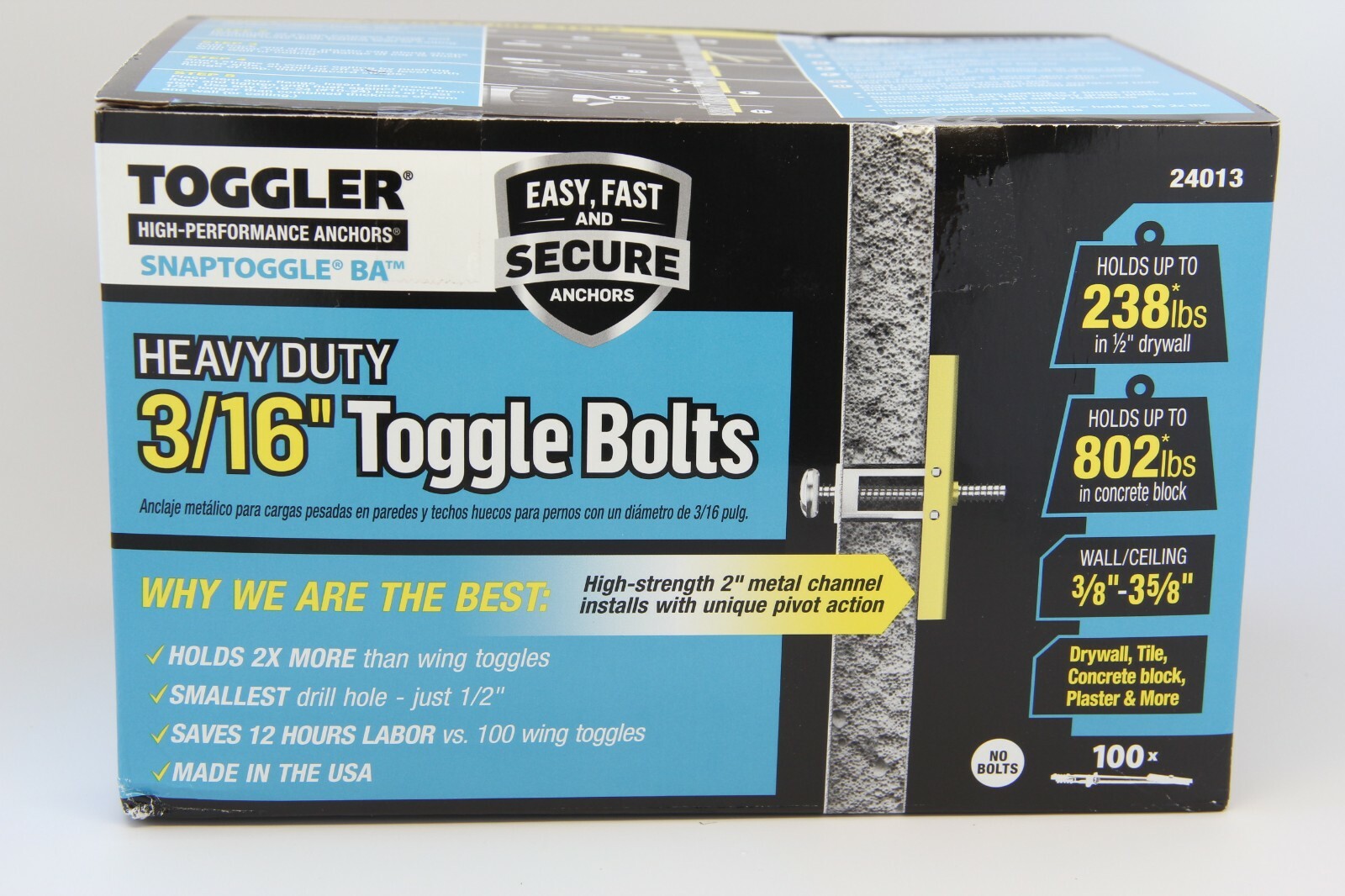 Toggler Snaptoggle Anchors BA BB Choose Size/Quantity - with or without ...