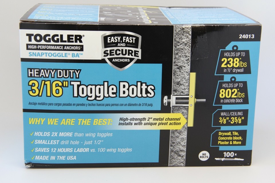 Toggler Snaptoggle Anchors BA BB Choose Size/Quantity - with or without ...