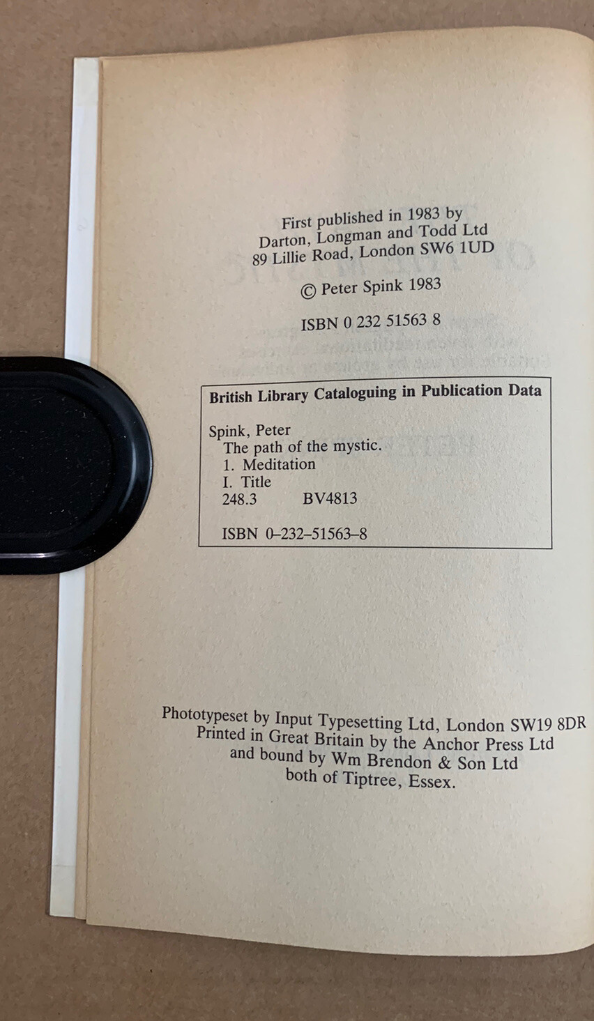 The Path of the Mystic - Peter Spink - Vintage Paperback - 1983 - 1st ...