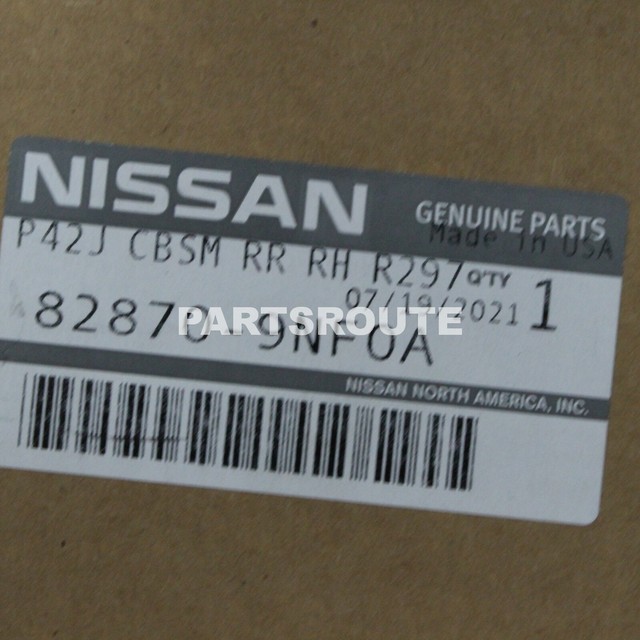 828709NF0A Genuine Nissan Rear Door Moulding RH ASSY 82870-9nf0a for ...